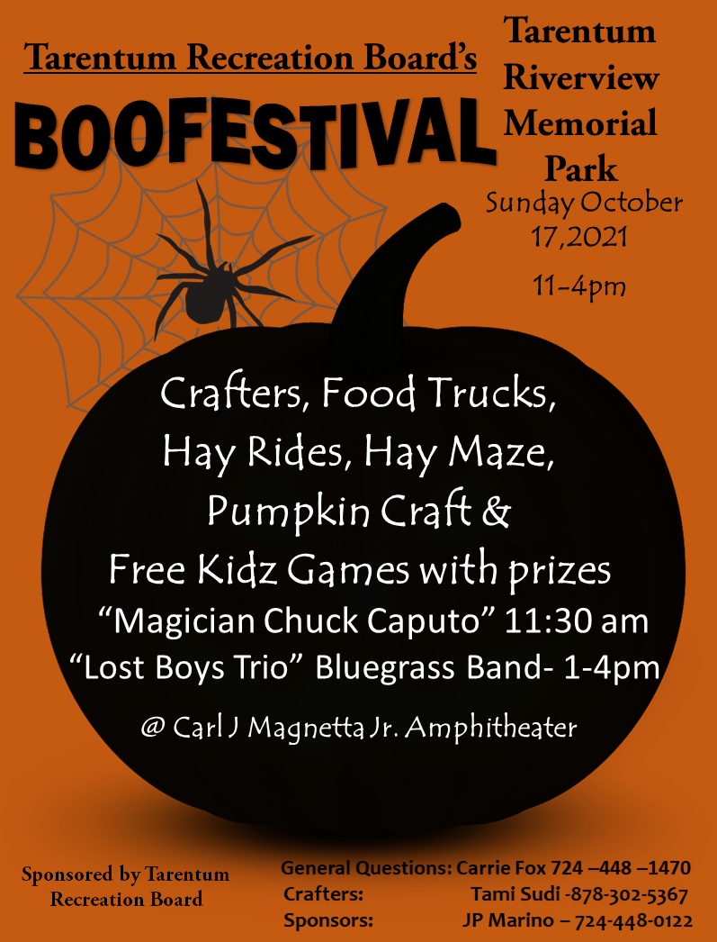 Boo Festival – October 17, 2021 – Tarentum Borough