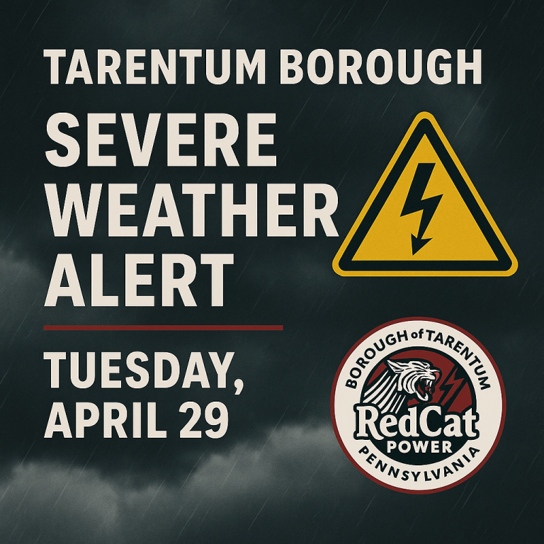 Tarentum Borough Severe Weather Notice – Tuesday, April 29, 2025 ...